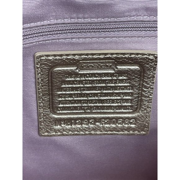 Coach | Bags | 358 Coach Madison Maggie Jacquard Gold Metalic Leather Hobo Shoulder Bag F2582 ...